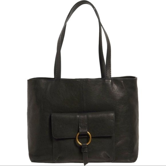 Frye | Bags | Frye Black Pebbled Leather Large Top Handle Tote Shoppers ...